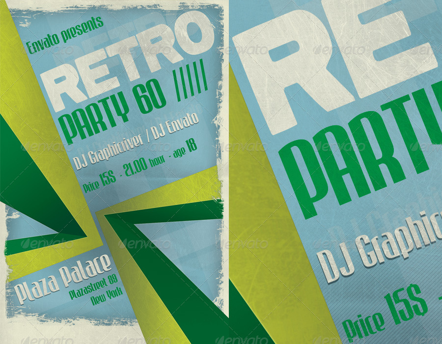 New Retro Flyer Template, Print Templates | GraphicRiver
