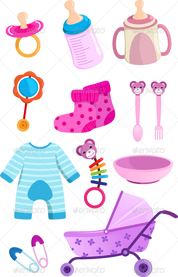 Baby items by artisticco | GraphicRiver