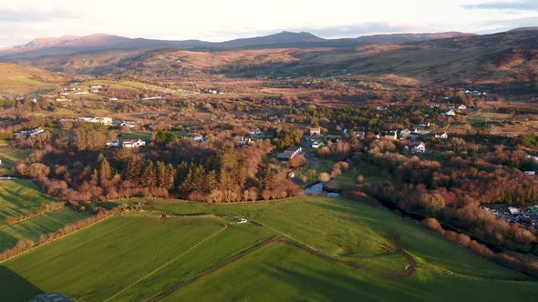 Aerial View of Glenties in County Donegal Ireland, Stock Footage ...