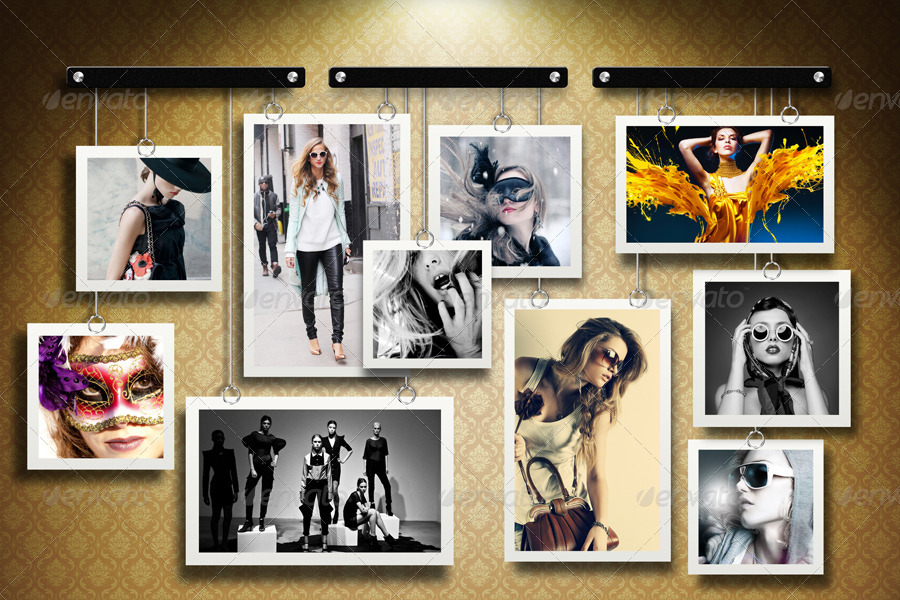 Photo Frames Wall 05, Graphics | GraphicRiver