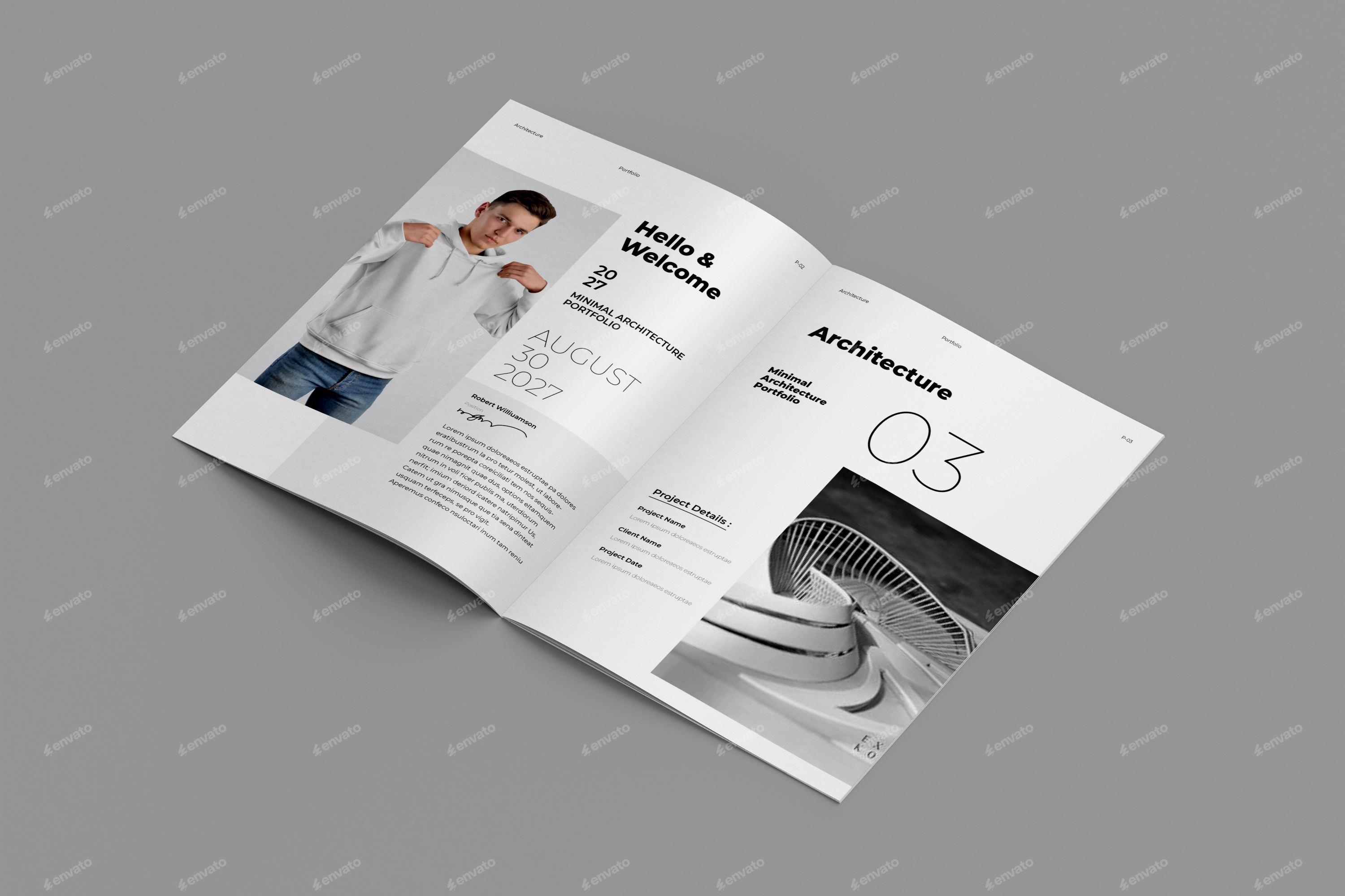 Architecture Portfolio Template, Print Templates | GraphicRiver