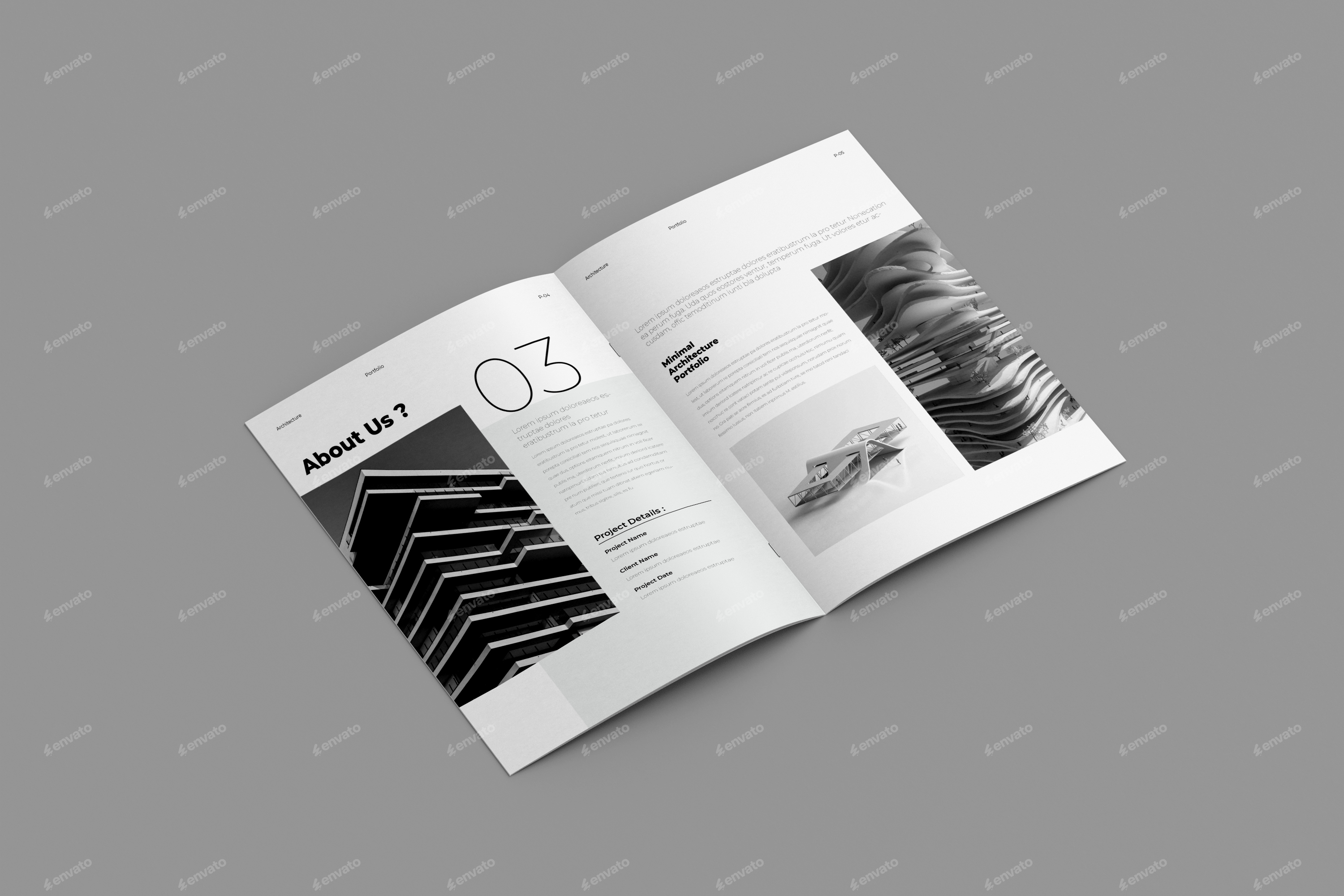 Architecture Portfolio Template, Print Templates | GraphicRiver