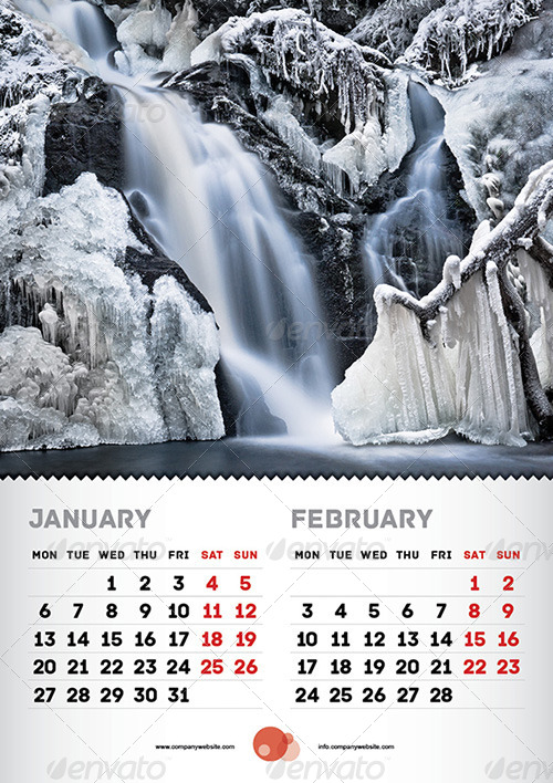 Wall Calendar 2014 - 7 pages A3, Print Templates | GraphicRiver