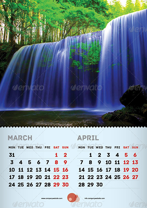 Wall Calendar 2014 - 7 pages A3, Print Templates | GraphicRiver