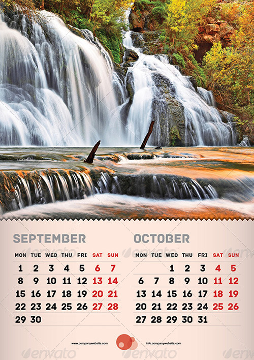 Wall Calendar 2014 - 7 pages A3, Print Templates | GraphicRiver