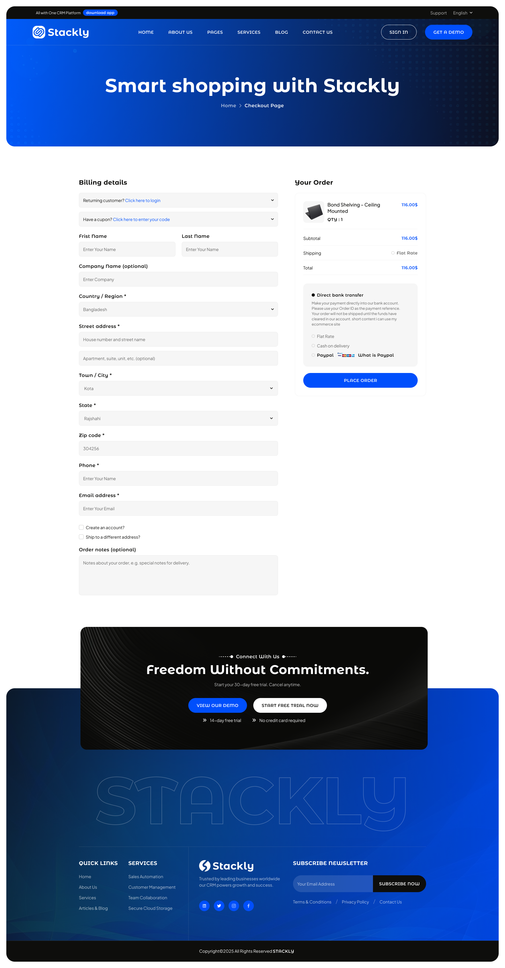 Stackly – App Landing, AI & Software Business Figma Template by themewolfs