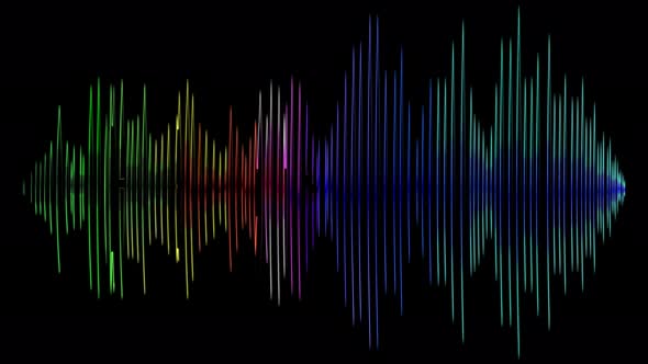 Cyclic animation of the sound frequency of the sound wave monitor. 4K ...