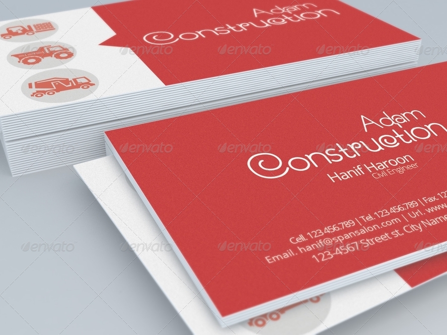 Builders & Construction Business Card , Print Templates | GraphicRiver