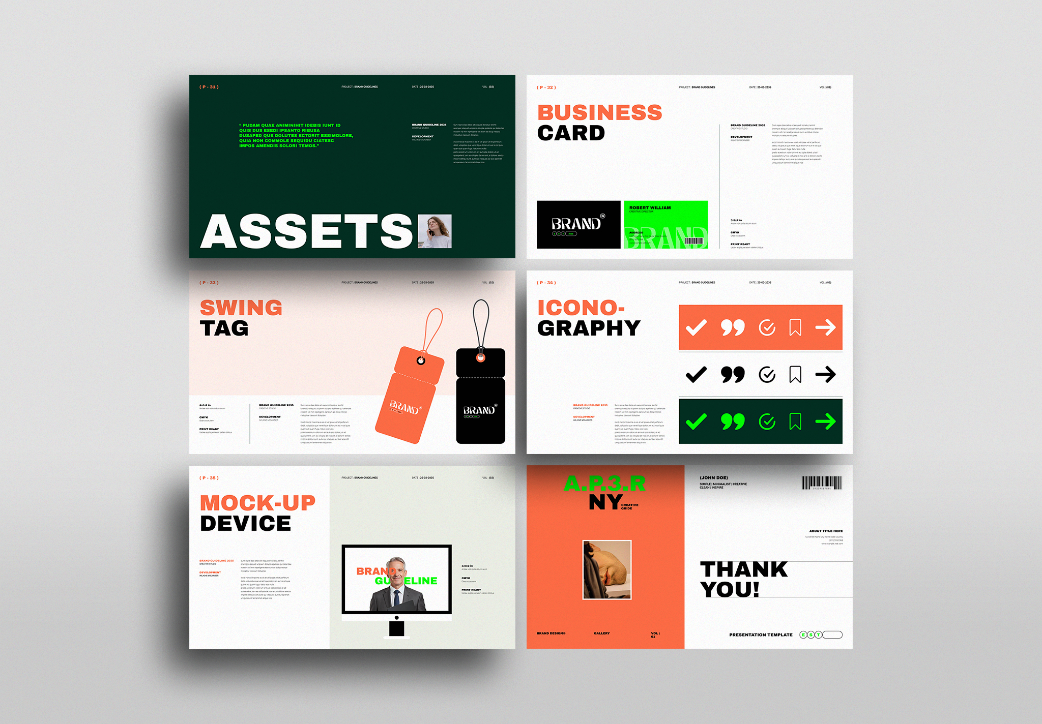 Brand Guideline PowerPoint Presentation Template, Presentation Templates