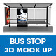 Bus Stop Ad Panel 3D Mockup, Graphics | GraphicRiver