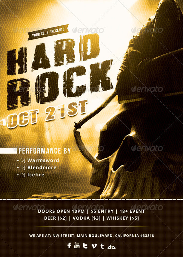Hard Rock - Flyer [Vol.2], Print Templates | GraphicRiver