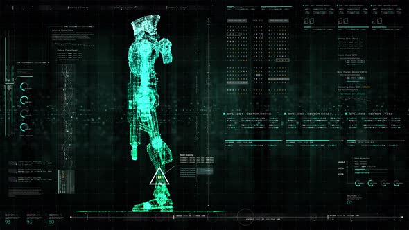 Futuristic Robotic Research And Development HUD, Motion Graphics ...