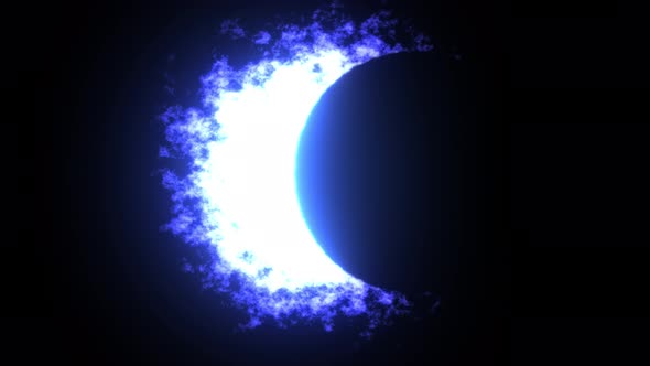 Total Blue Solar Eclipse Effect, Motion Graphics | VideoHive