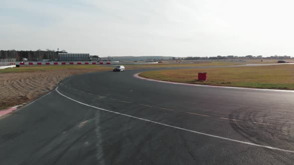 One Car Compete on the Race Track, Stock Footage | VideoHive