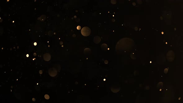Gold Dust On A Black Background, Stock Footage | VideoHive