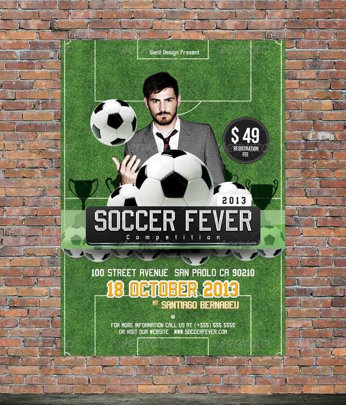 Soccer Fever Competition Flyer, Print Templates | GraphicRiver