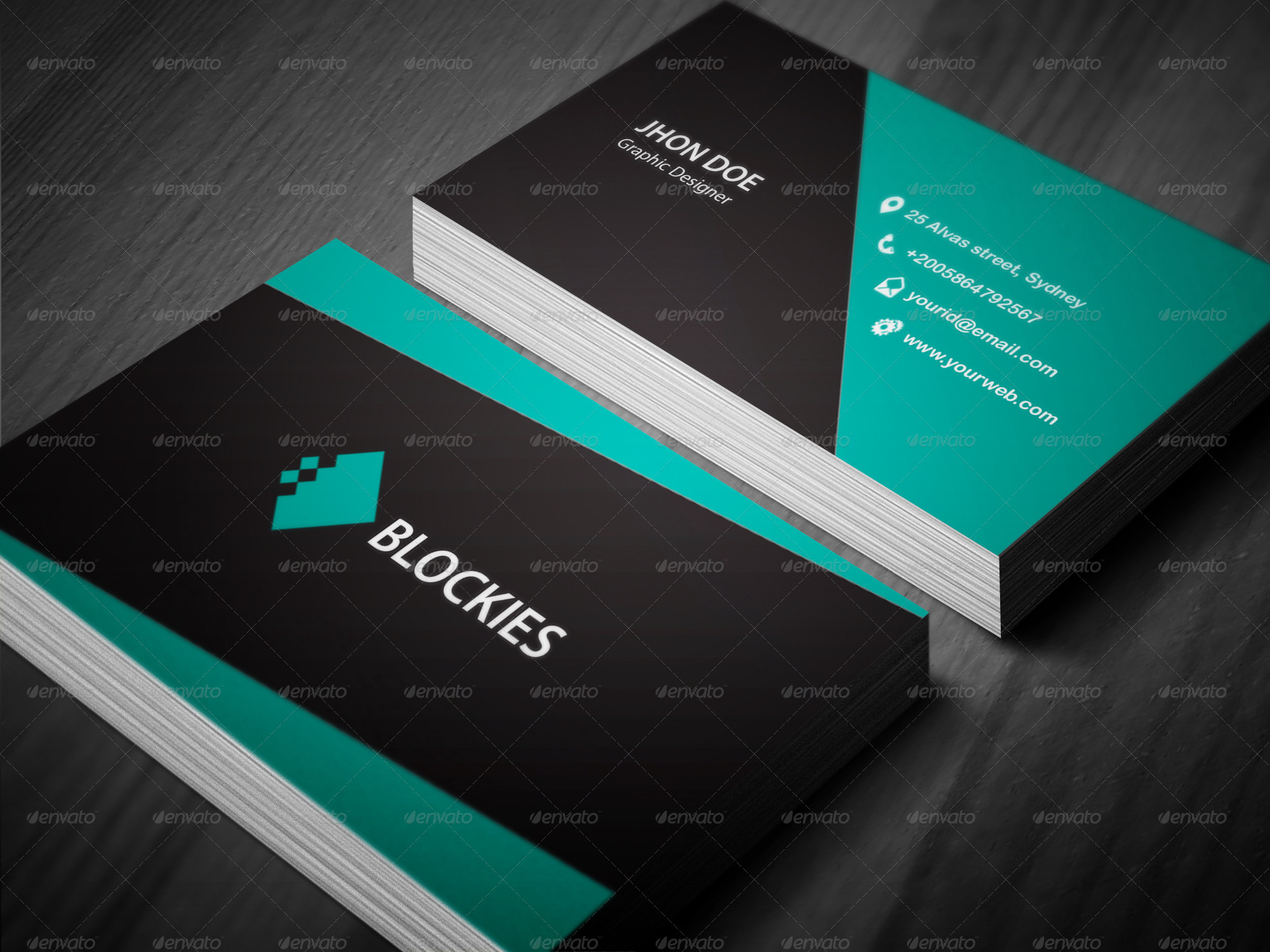 2 Colors Creative Business Card V.4 , Print Templates | GraphicRiver