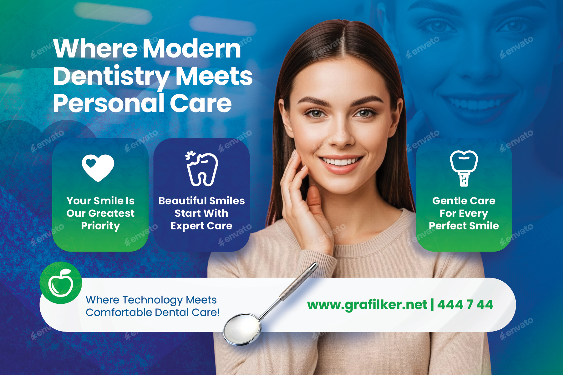 Dental Services Postcard Templates, Print Templates | GraphicRiver