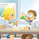 Students in Science Project, Vectors | GraphicRiver
