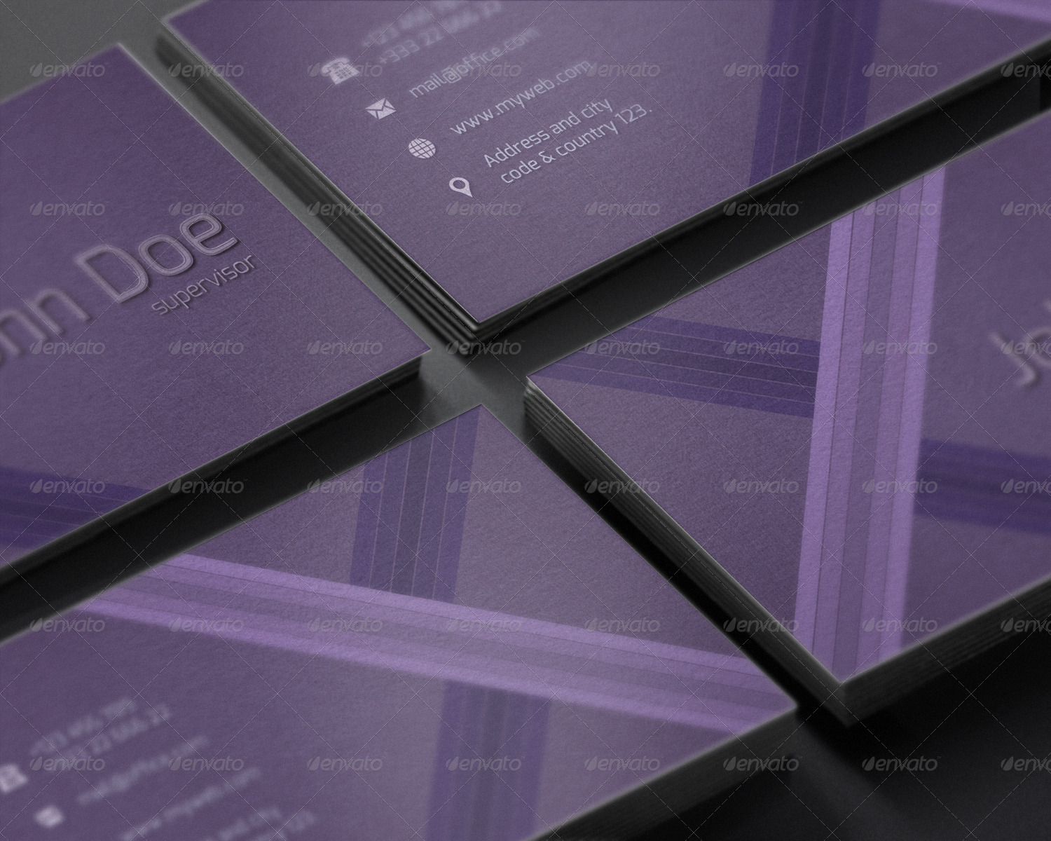 Purple Business Card, Print Templates | GraphicRiver