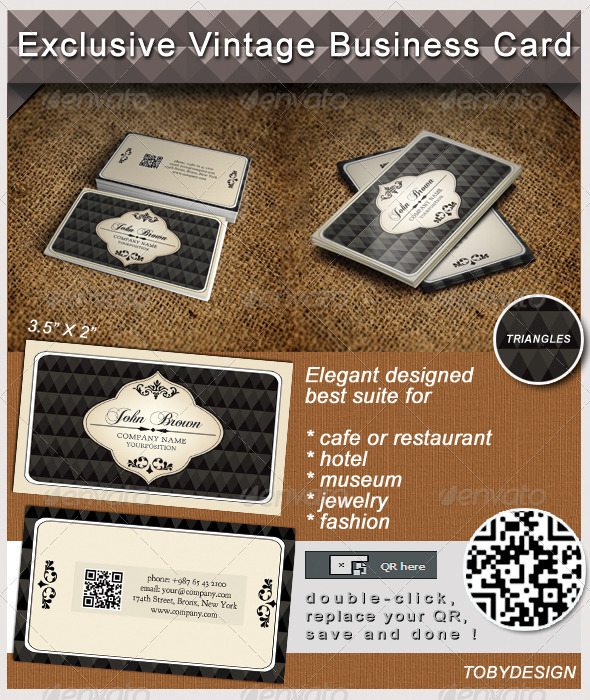 Exclusive Vintage Business Card by TobyNg | GraphicRiver