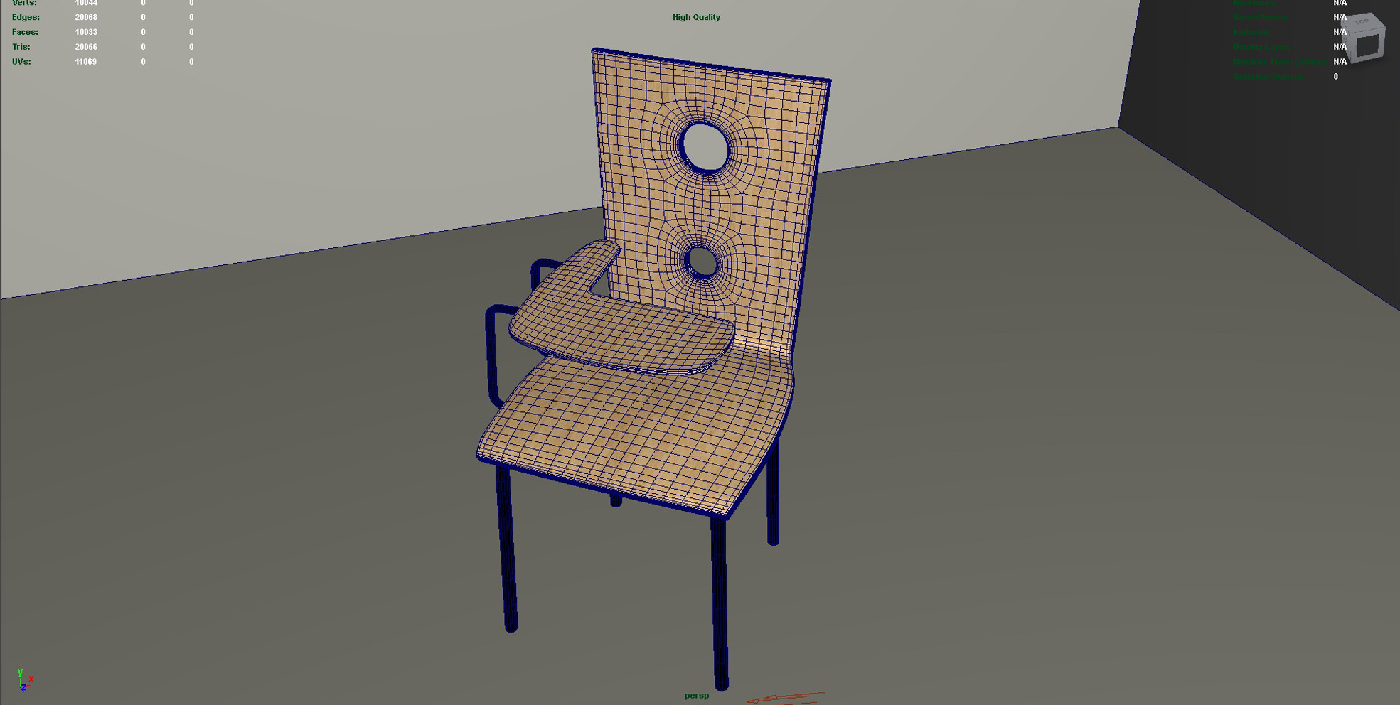 Classroom Chair by kushal_chaudhari | 3DOcean