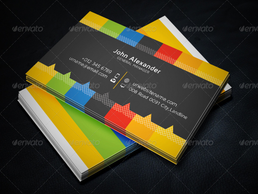 Color Business Card by -axnorpix | GraphicRiver
