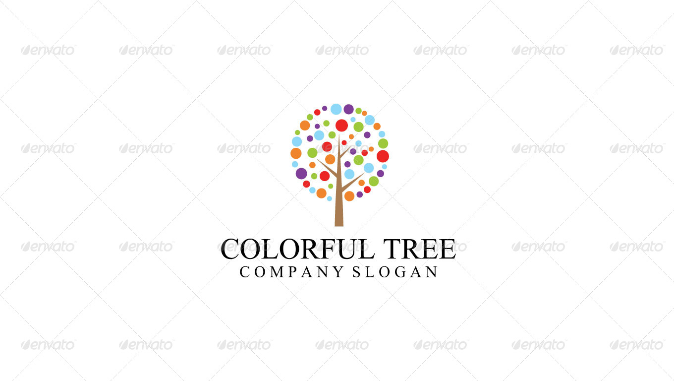 Colorful Tree Logo Template, Logo Templates | GraphicRiver