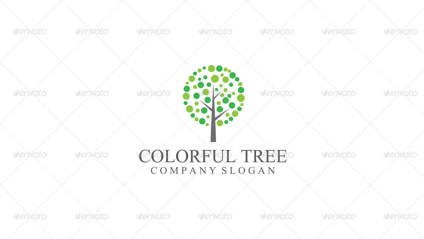 Colorful Tree Logo Template, Logo Templates | GraphicRiver