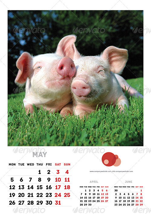 Wall Calendar 2014 - 13 pages A3, Print Templates | GraphicRiver