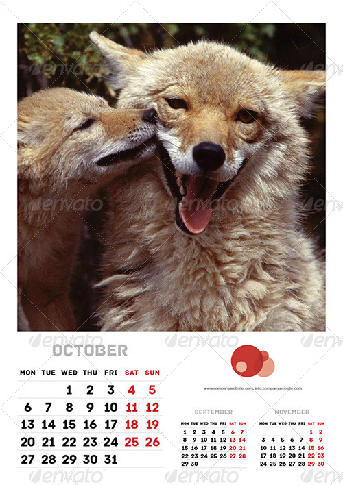 Wall Calendar 2014 - 13 pages A3, Print Templates | GraphicRiver