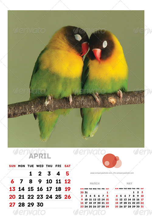 Wall Calendar 2014 - 13 pages A3, Print Templates | GraphicRiver