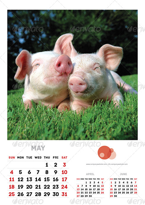 Wall Calendar 2014 - 13 pages A3, Print Templates | GraphicRiver