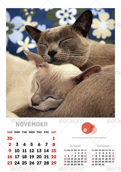 Wall Calendar 2014 - 13 pages A3, Print Templates | GraphicRiver