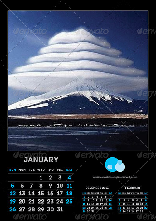 Wall Calendar 2014 - 13 pages A3, Print Templates | GraphicRiver