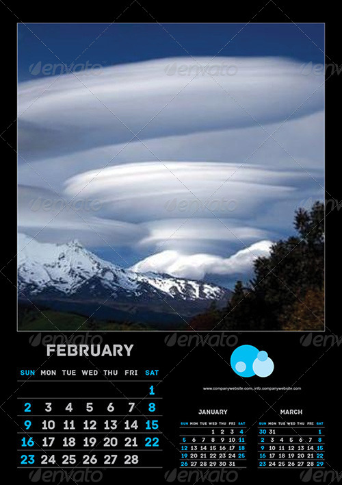 Wall Calendar 2014 - 13 pages A3, Print Templates | GraphicRiver