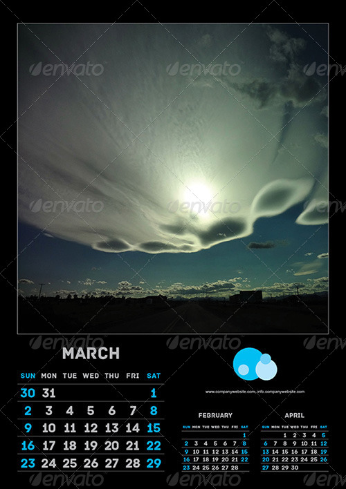 Wall Calendar 2014 - 13 pages A3, Print Templates | GraphicRiver
