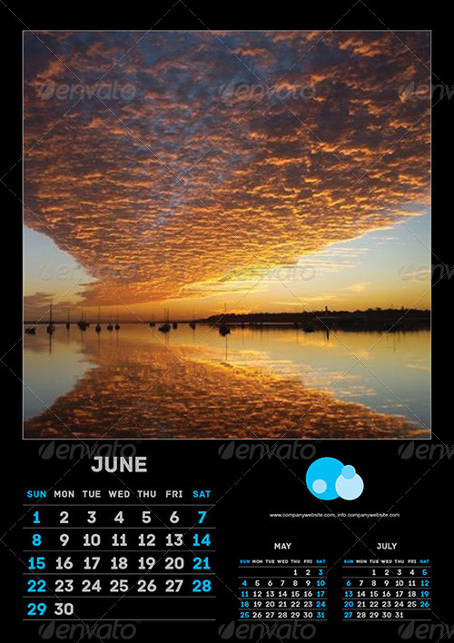 Wall Calendar 2014 - 13 pages A3, Print Templates | GraphicRiver