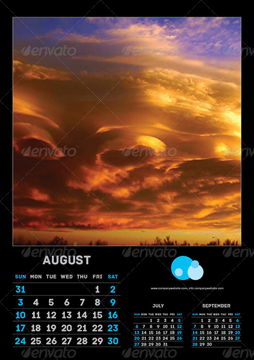Wall Calendar 2014 - 13 pages A3, Print Templates | GraphicRiver