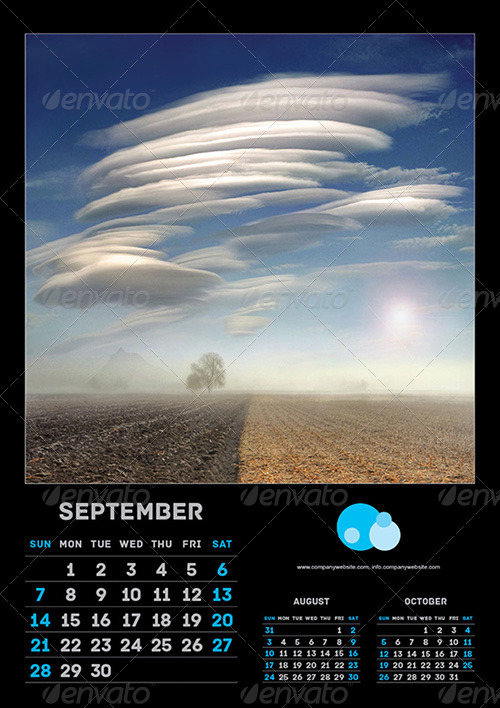 Wall Calendar 2014 - 13 pages A3, Print Templates | GraphicRiver