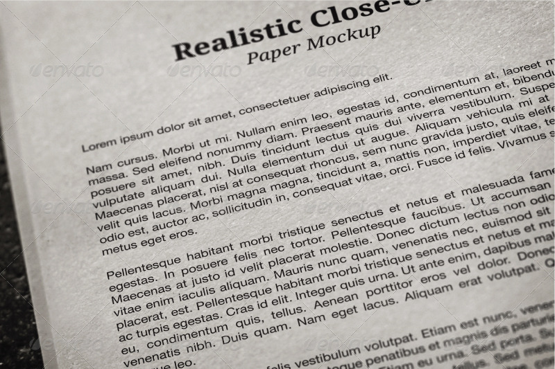 Realistic Close-up Paper Mock-ups Vol.02, Graphics | GraphicRiver