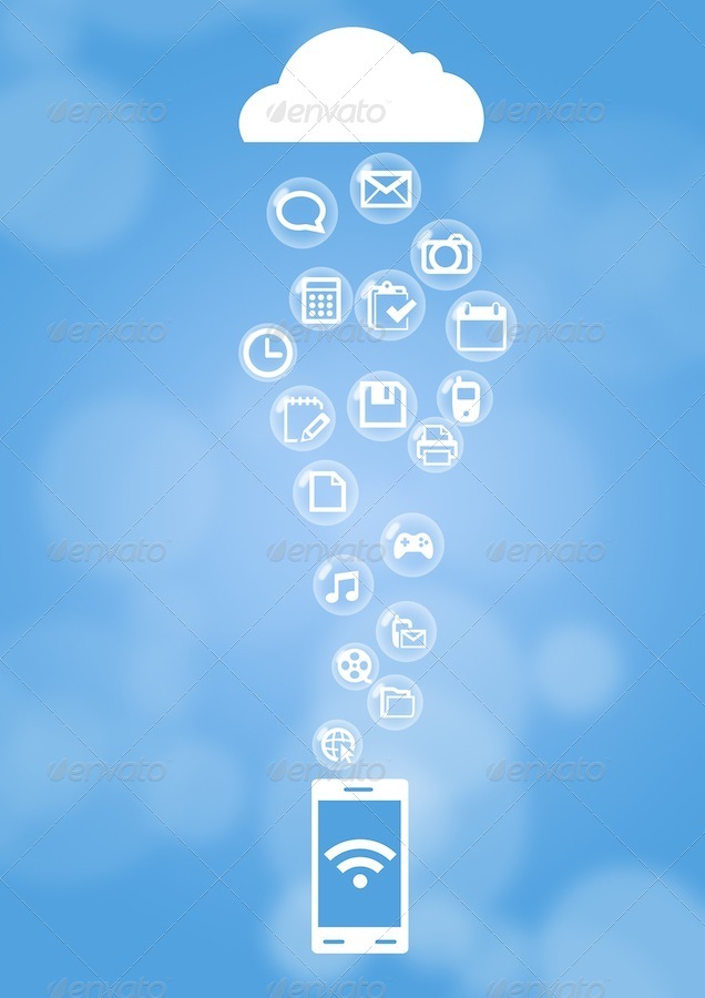 Computing Cloud Soft Background, Graphics | GraphicRiver