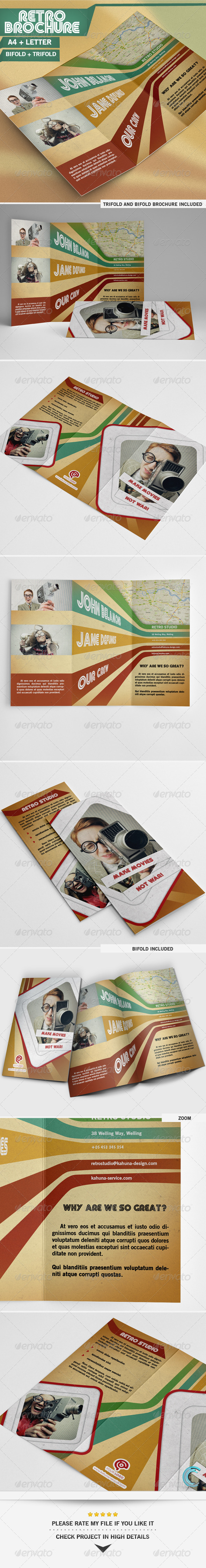 Retro Brochure by Kahuna_Design | GraphicRiver