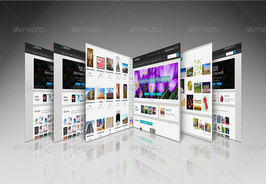 3D Web Page Display Pack V3, Graphics | GraphicRiver