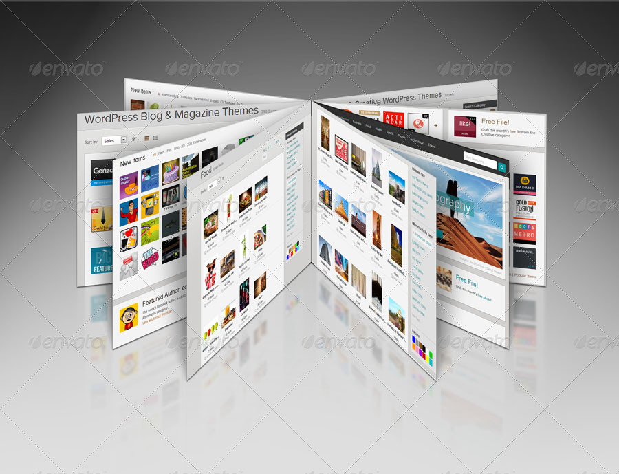 3D Web Page Display Pack V3, Graphics | GraphicRiver