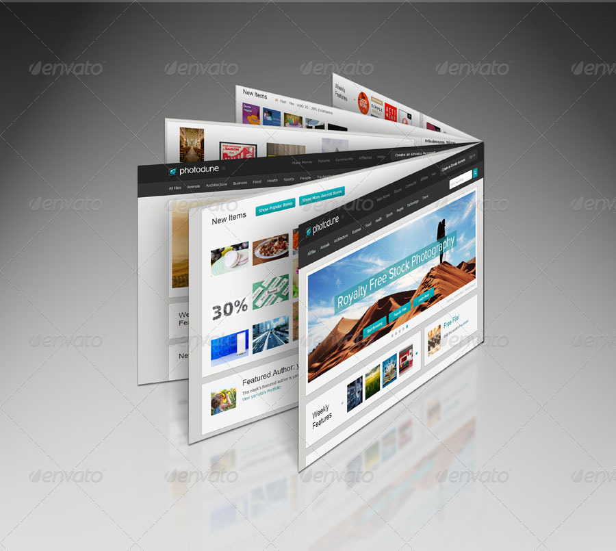 3D Web Page Display Pack V3, Graphics | GraphicRiver