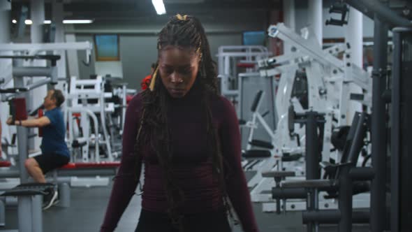 Insecure Black Woman in the Gym, Stock Footage | VideoHive