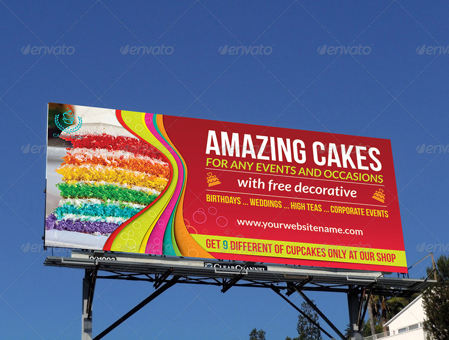 Cake Billboard Template Vol.4, Print Templates | GraphicRiver
