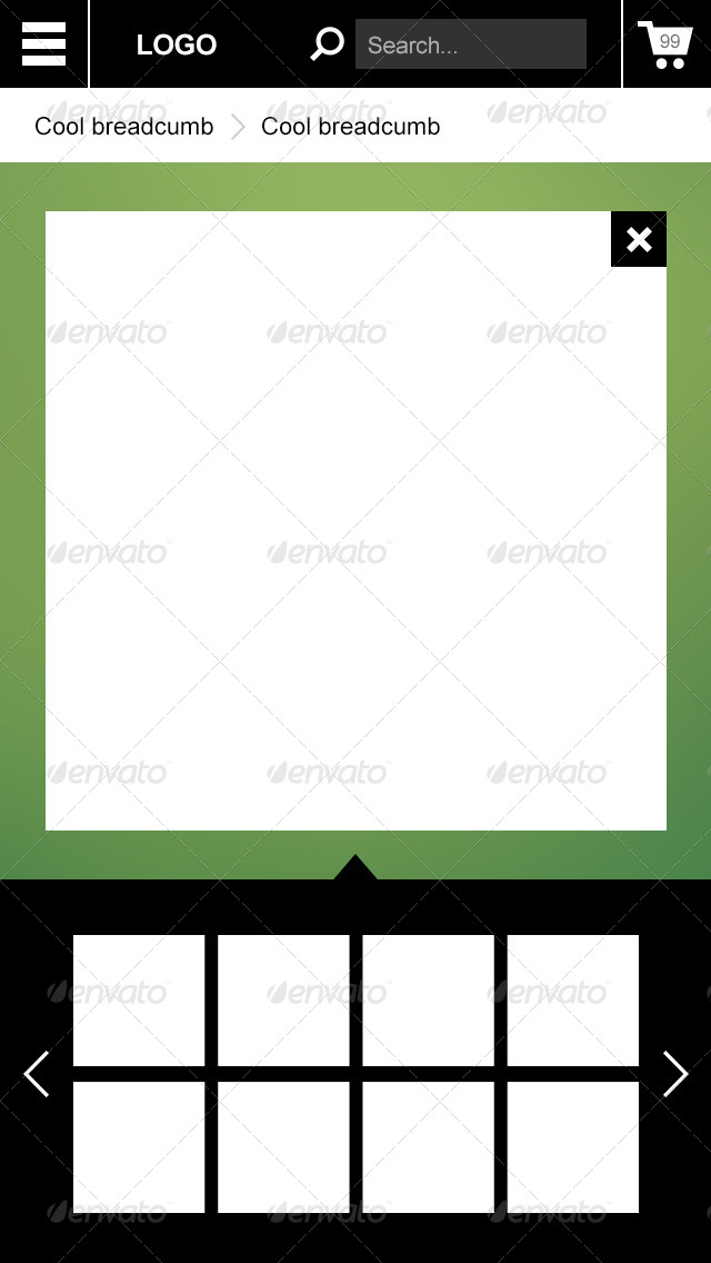 Basic E-Commerce mobile interface, Web Elements | GraphicRiver