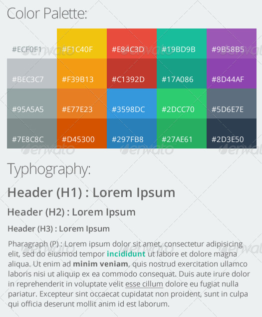 Clean Flat UI Pack, Web Elements | GraphicRiver